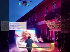 Летящий светодиодный дисплей с беспилотным летающим аппаратом Magic Carpet Screen LED Film Screen Rechargeable for Outdoor Advertising