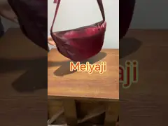 Top-Grain Oil-Waxed Cowhide Large Capacity Dumpling Bag genuine leather shoulder bag