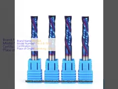Cnc 4mm 6mm 목재용 2날 스파이럴 업/다운 압축 엔드밀 1/4 카바이드 커터 엔드밀 2f 3/8 압축 라우터 비트