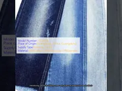 180cm Width Super Soft Right Twill Dual-core Stretch Blue Denim Fabric 10 oz JSD3078 for All Seasons