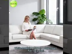 1766  White Modular Marvel: Elevate Your Space with Downtown Flair & Luxe Comfort