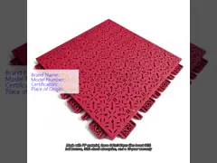 Interlocking Basketball Court Tiles 340x340mm PP Material 10-Year Warranty