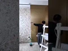 Install of pvc wood veneer