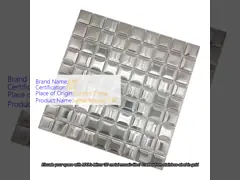 Mirror 3D Stereoscopic Square Wall Decoration Restaurant Hotel Villa Mosaic