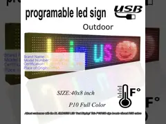 SMD3535 Full Color Led Text Display Board 16*160cm Car Window Message Display