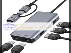 USB 3.1 인터페이스 타입 10인1 타입 C 허브 고속 데이터 전송 및 충전