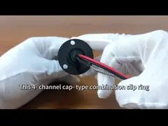 4-Channel 485 Signal 2-Channel 15A Cap-Type Combination Slip Ring with Flange