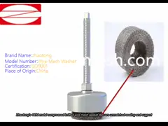 OEM Metal  Compressed Knitted Wire Mesh 65*41*23.5mm Wire Mesh Gasket