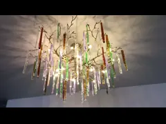 China Geometric Stainless Crystal Luxury Pendant Light Fixtures High End ODM for sale