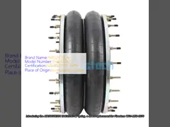 Firestone W01-M58-6979 Style 200 Double Industrial Air Spring with Flange Rings