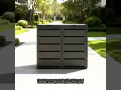 Customizable 240L Outdoor Stainless Steel Trash Can - Hydraulic Rod Flip-Top Sanitation Litter Bin