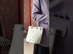 China Top-Grain Oil-Waxed Cowhide Luxury Designer Bag Quilted Chain Bucket Bag genuine leather bag Crossbody Bag Shoulder Bag Women's fashion bag wholesale for sale