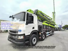 China 2020 Used Zoomlion 56m Concrete Pump Truck with Scania truck for sale