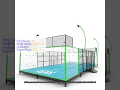 Panoramic Outdoor Padel Court Custom Size With Base Cost Portable Padel Court Indoor