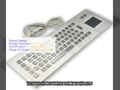 中国 MS Windows MacOS Unix Linux ArmOS Android 用のタッチパッド付きシルバー産業用キーボード 販売のため