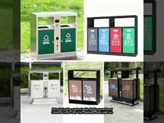 Multicompartment Outdoor Trash Can - Customizable Stainless Steel Litter Bin for Parks, Roads & Municipal Sanitation
