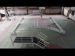 roof tent truss and stage set up in factory