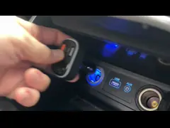 China ESSAGER F748 Bluetooth Car Charger with PD 35W Fast Charging Dual-port Type-C + Type-A and 12-24V Input Voltage for sale