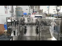 두 출구 액체 과일 주스, 꿀, 간장 미리 만들어진 봉투, 수평 도이팩 포장기