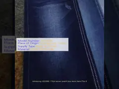 170cm Width Woven Stretch Blue Denim Fabric 8.2oz Durable and Stylish