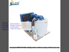 Máquina de hielo en hojuelas de acero inoxidable Máquina de hielo en hojuelas comerciales para el procesamiento de pan 500 kg/día