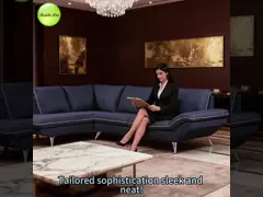 China Chenille Fabric Curved L Shaped Sectional Sofa Wrap Around 4 Seat for sale