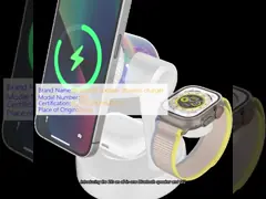 All in one Bluetooth Speaker and Wireless Charger Combo with Qi2.2 Certificate