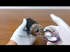 One-way air-operated and six-way electric combined slip ring, black housing, 200 RPM speed.