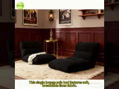 China Lounge Fluffy Linen Fabric Single Lazy Sofa Couch Convertible Sleeping bed for sale