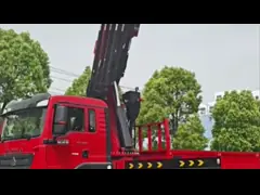 China Hydraulic Manipulator Lifting Mobile Truck 38 Ton Folding Arm Mounted Crane Truck for sale
