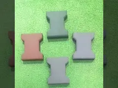 China 200*160mm Rubber Paving Blocks Dog Bone Shape Rubber Paver Tiles Green for sale