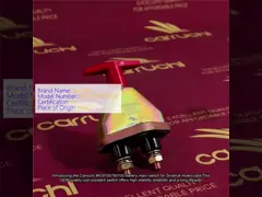 WG9100760100 Battery Main Switch 199100760100 Rust Resistance For Howo Cab