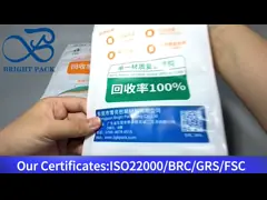 recyclable flat bottom zipper bag
