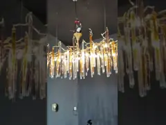 Introduce OEM ODM Glass Disc Custom Pendant Lights Electroplating Polishing AC110V To 250V For You