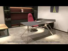 Beston Metal Frame Office Executive Table Simple Black Executive Desk