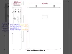 10kwh 51.2V Batteria a muro 200Ah Immagazzinamento solare Batteria al litio Capacità nominale 20A Corrente di carica standard