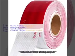 Nastro di avvertimento riflettente rosso e bianco di alta qualità per camion, rimorchi, veicoli pesanti e lunghi