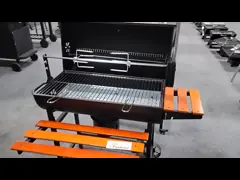 China New Arrival Barrel Roast Chicken Charcoal Grill Black Oil Drum Trolley Barbeque Grill Outdoor Barbecue Grill for sale