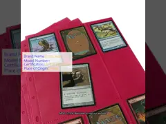 Red TCG 18 Trading Card Pocket Pages Cpp Side Loading For Sotrage ISO