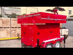 Mobile Solar Light Tower Eco Friendly LED Light Tower Telescopic Lighting Towers