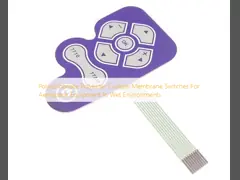Polycarbonate Polyester Custom Membrane Switches For Aerospace Equipment In Wet Environments
