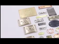 Custom Metal Logo Plate with Sewing Holes