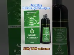China Hair Dyeing Factory 500ml Fast Color Hair Dye Bubble Shampoo 3 in 1 Plant Formula