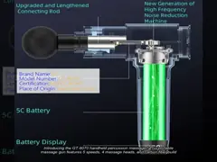 ROHS Massaggiatore a percussione portatile a 5 livelli