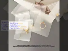 China Frosted Small Ziplock Plastic Jewelry Bag Clear EVA Self Sealing 3.5x5 inch Storage Pouches for Travel and Organization for sale