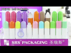 China RPPI 20ml Flat Bottom PP PCR Plastic Roller Ball Big Small Ball Choice Empty No Leakage Packaging for sale