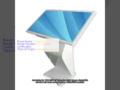 65 Inch Indoor Horizontal Video Touch Screen LCD Touch Screen Floor Standing Interactive Information Screen Digital Signage Display