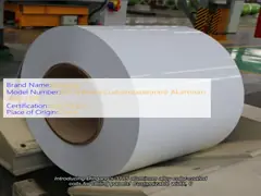 Aluminum alloy 3105 color-coated aluminum coil for ceiling panels, customizable width, thickness 0.5–0.8mm, white coating