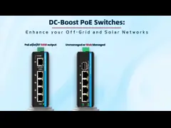 8 Port Managed Industrial PoE Switch Gigabit SFP Fiber 240W Actice PoE DC48V DIN Rail