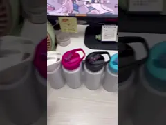 14oz Sublimation White Stainless Steel Water Bottle Tumbler With Portable Slip-Top Lid Vacuum Insulated Kids Water Bottle